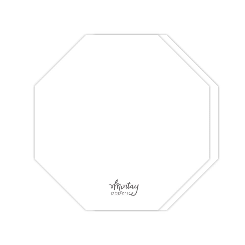 Basic Octagon Card Base White (5pcs) (MT-BASIC-C67) - Craftlines B.V.