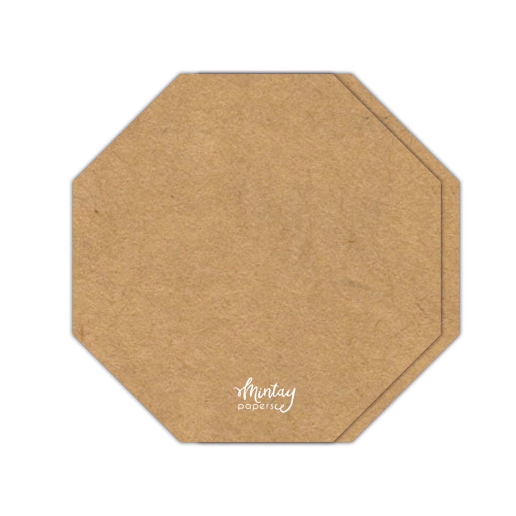 Basic Octagon Card Base Kraft (5pcs) (MT-BASIC-C68) - Craftlines B.V.