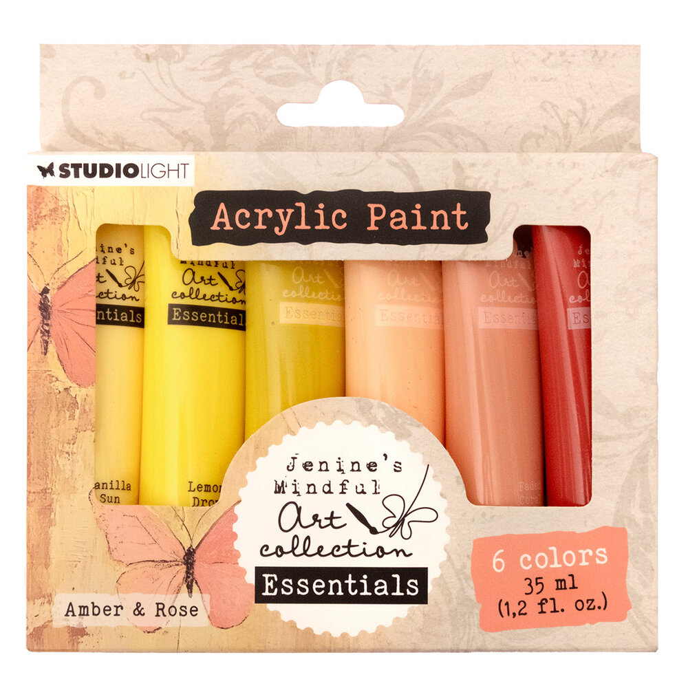 Amber & Rose Essentials Acrylic Paint 6x35ml (JMA-ES-ACP48 ...