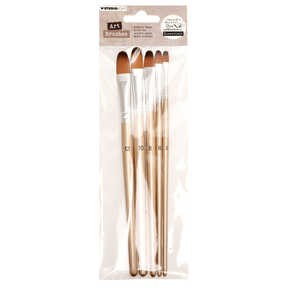 Art Brushes Filbert Shape (Sizes: 2,6,8,10,12) (JMA-ES-BRUSH10 ...