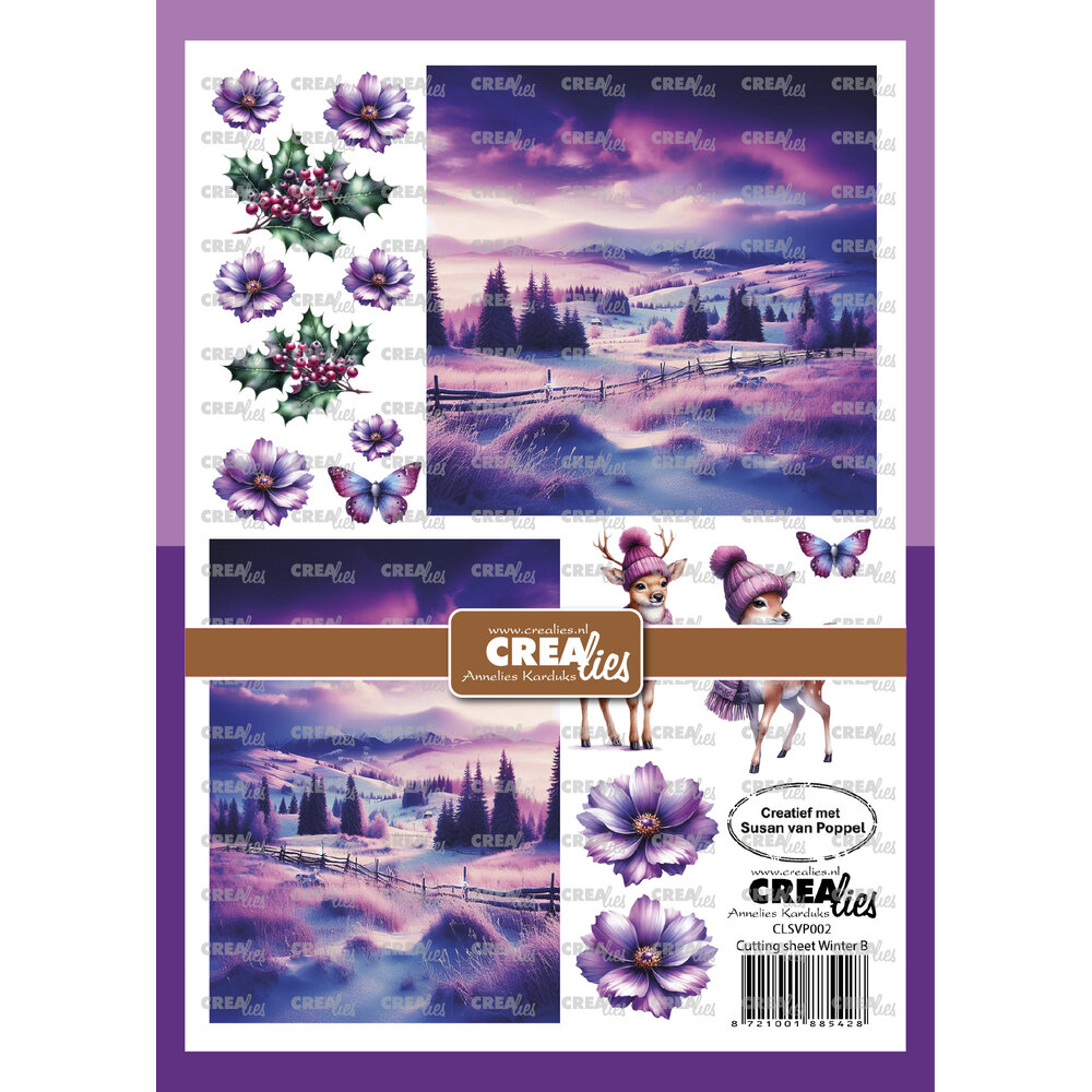 Cutting Sheets Papier Knipvel Winter B (8pcs) (CLSVP002) - Craftlines B.V.