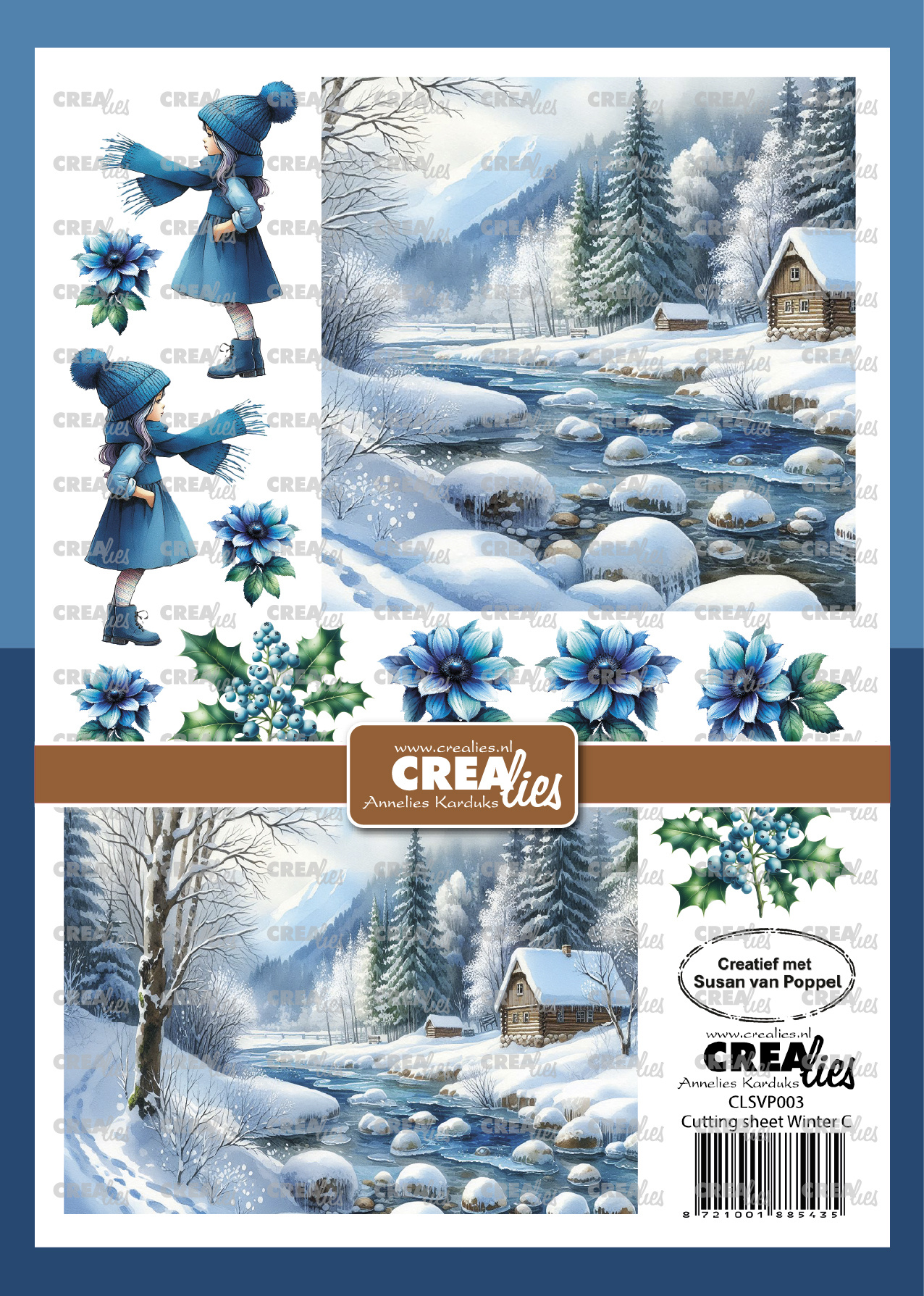 Cutting Sheets Papier Knipvel Winter C (8pcs) (CLSVP003) - Craftlines B.V.
