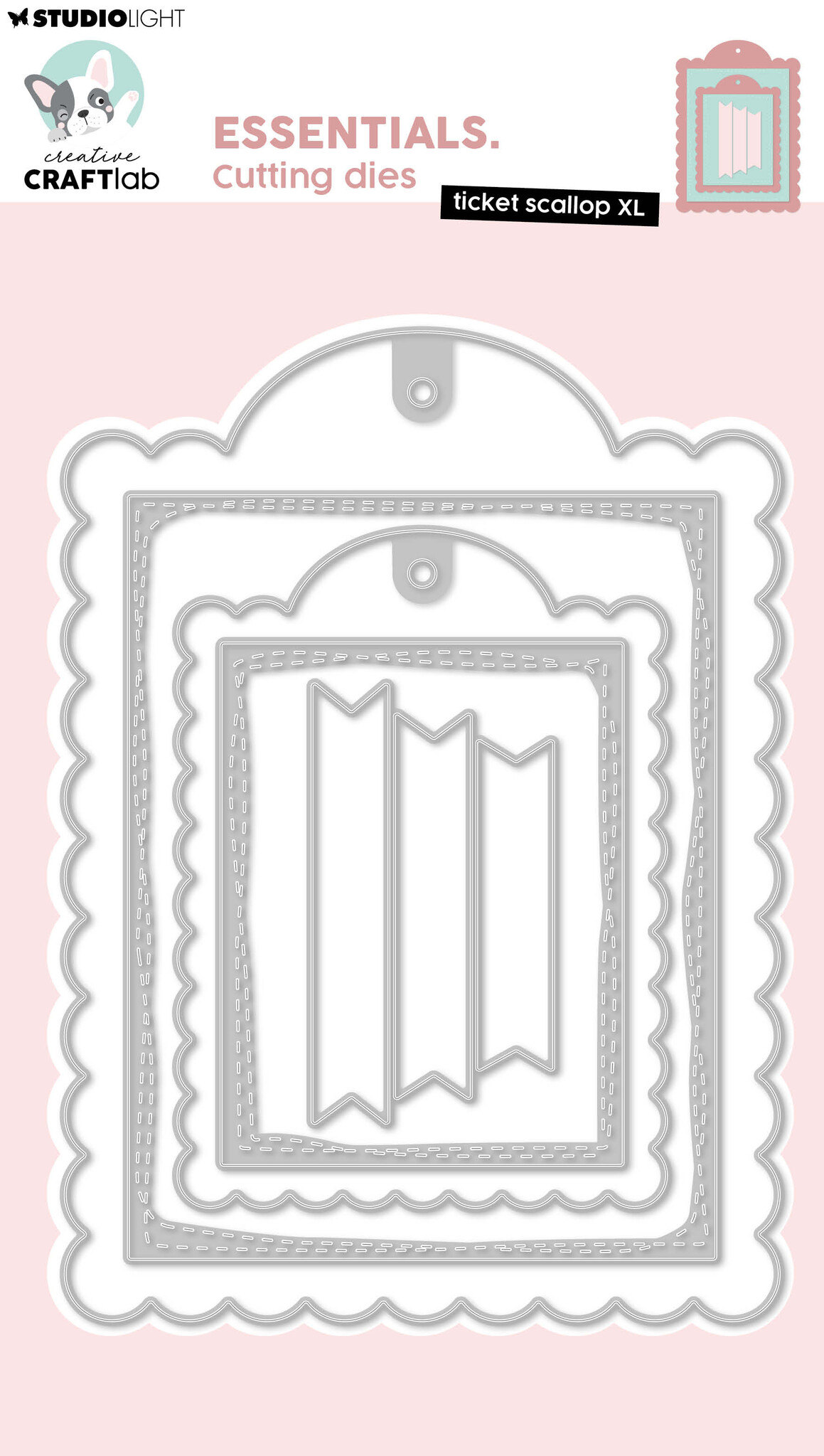 Ticket Scallop XL Essentials Cutting Die (CCL-ES-CD1069) - Craftlines B.V.