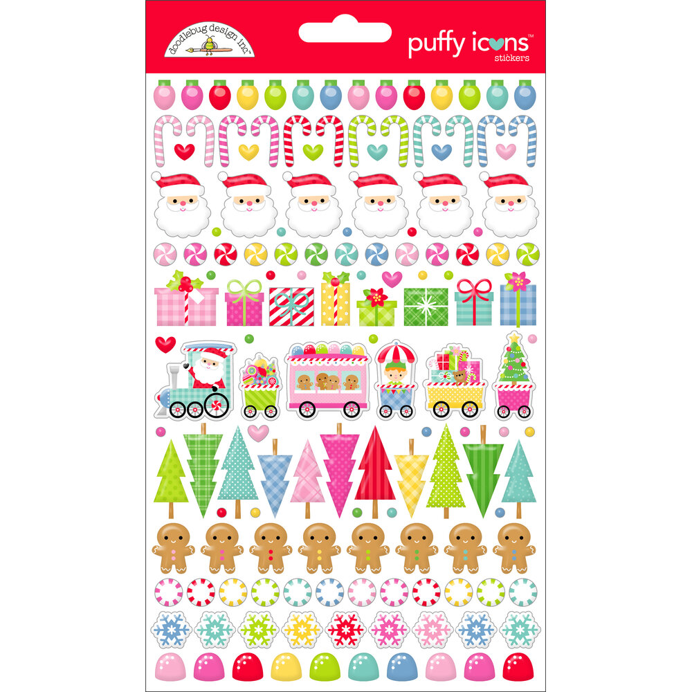 Oh What Fun Puffy Icons Stickers (8966) - Craftlines B.V.