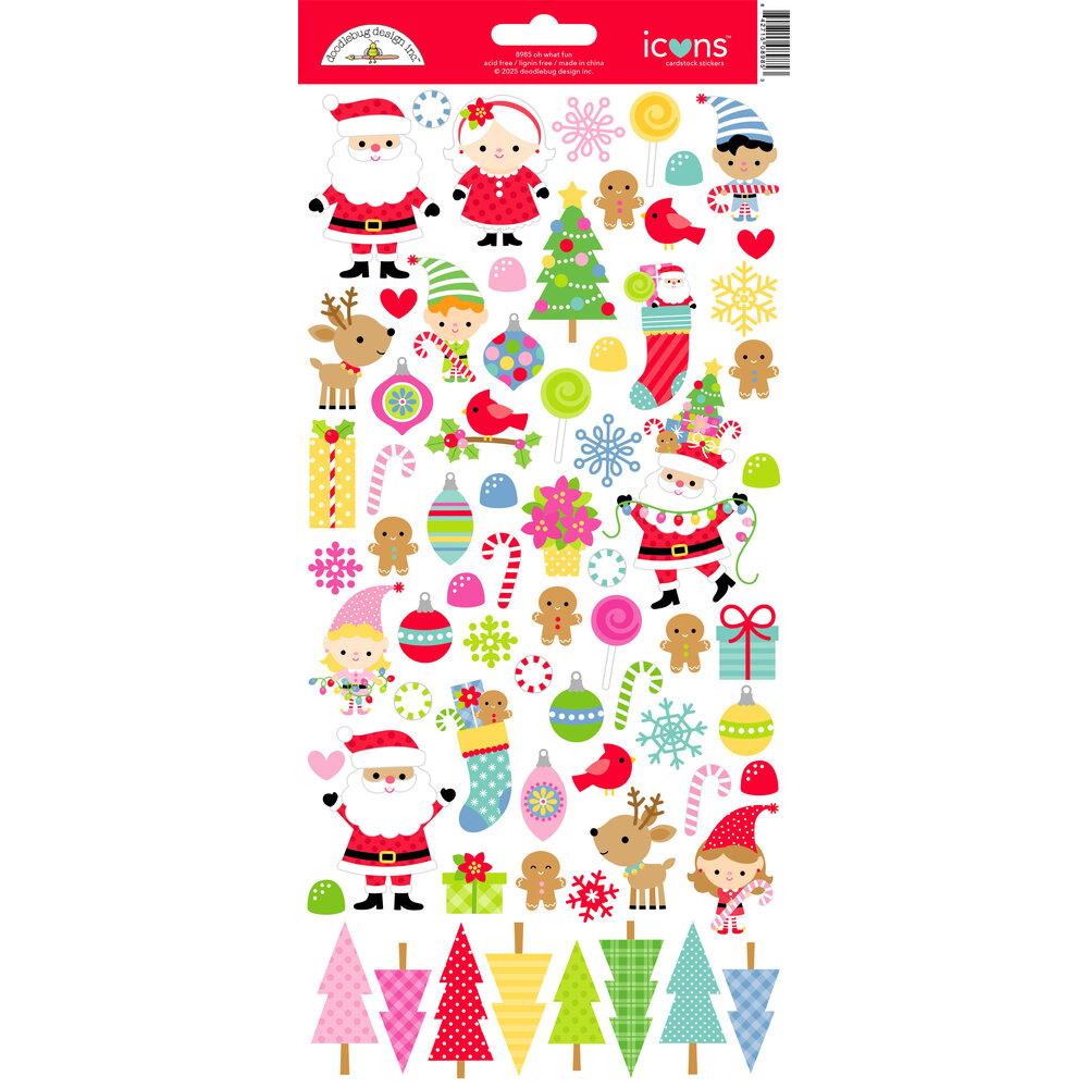Oh What Fun Icons Stickers (8985) - Craftlines B.V.