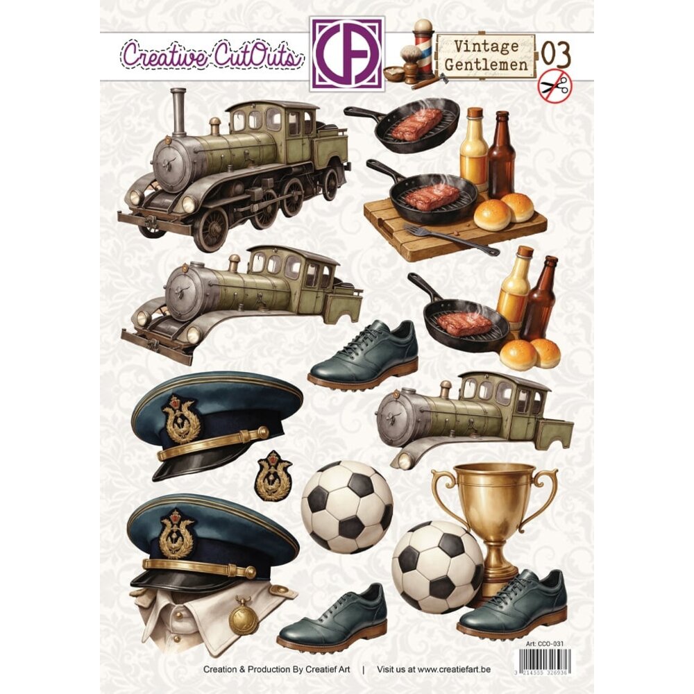Vintage Gentlemen 03 Creative CutOuts (CCO-031) - Craftlines B.V.