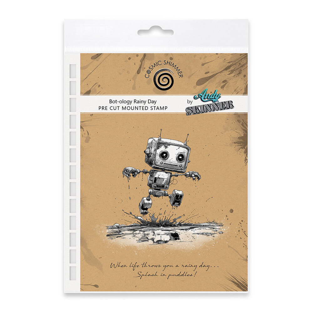 Andy Skinner Pre Cut Rubber Stamp Set Bot-ology Rainy Day (07-0066-AS ...