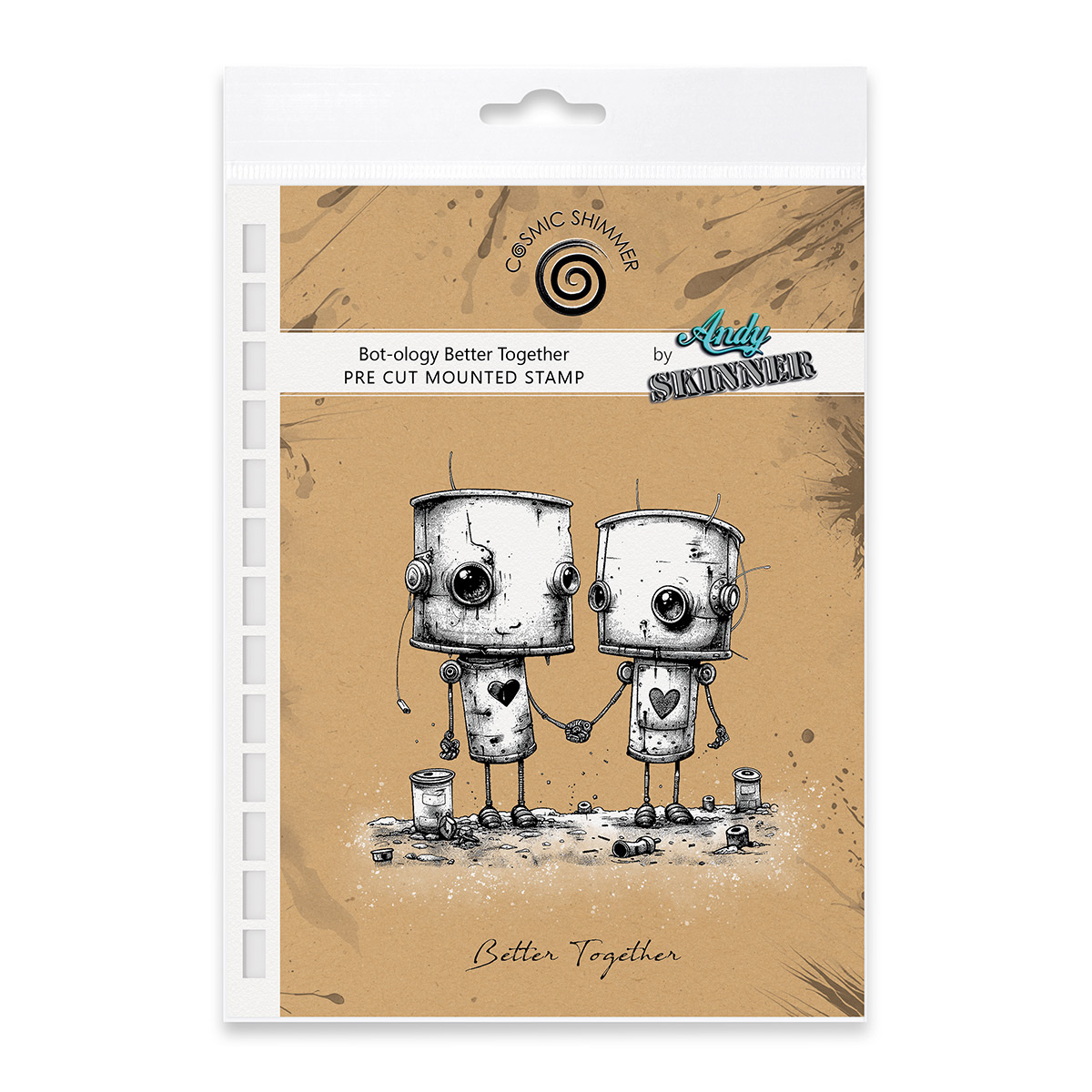 Andy Skinner Pre Cut Rubber Stamp Set Bot-ology Better Together (07 ...