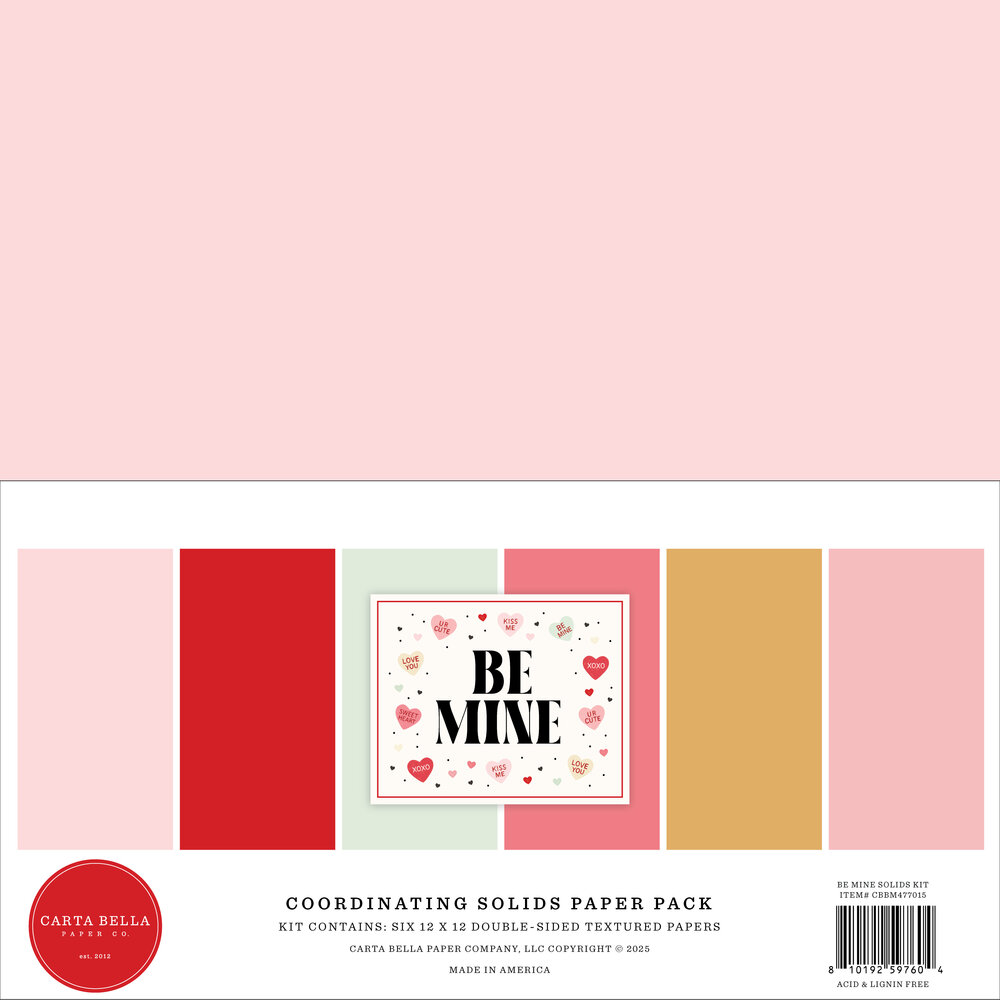 Be Mine 12x12 Inch Coordination Solids Paper Pack (CBBM477015 ...
