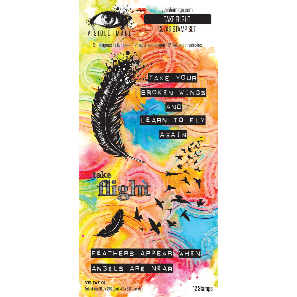 Time To Fly 4x8 Inch Stamp Set Take Flight (VIS-TAF-01) - Craftlines B.V.