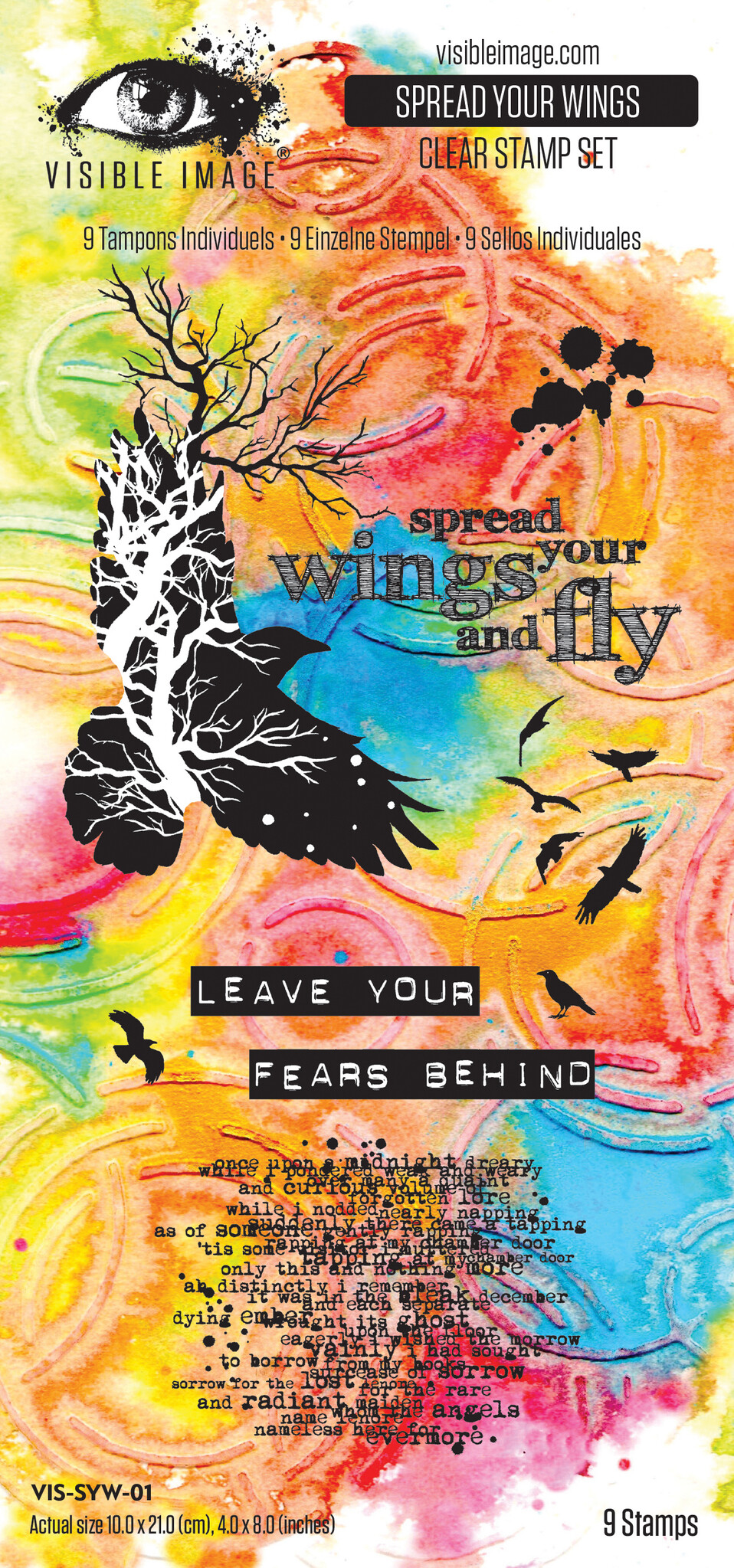 Time To Fly 4x8 Inch Stamp Set Spread Your Wings (VIS-SYW-01 ...