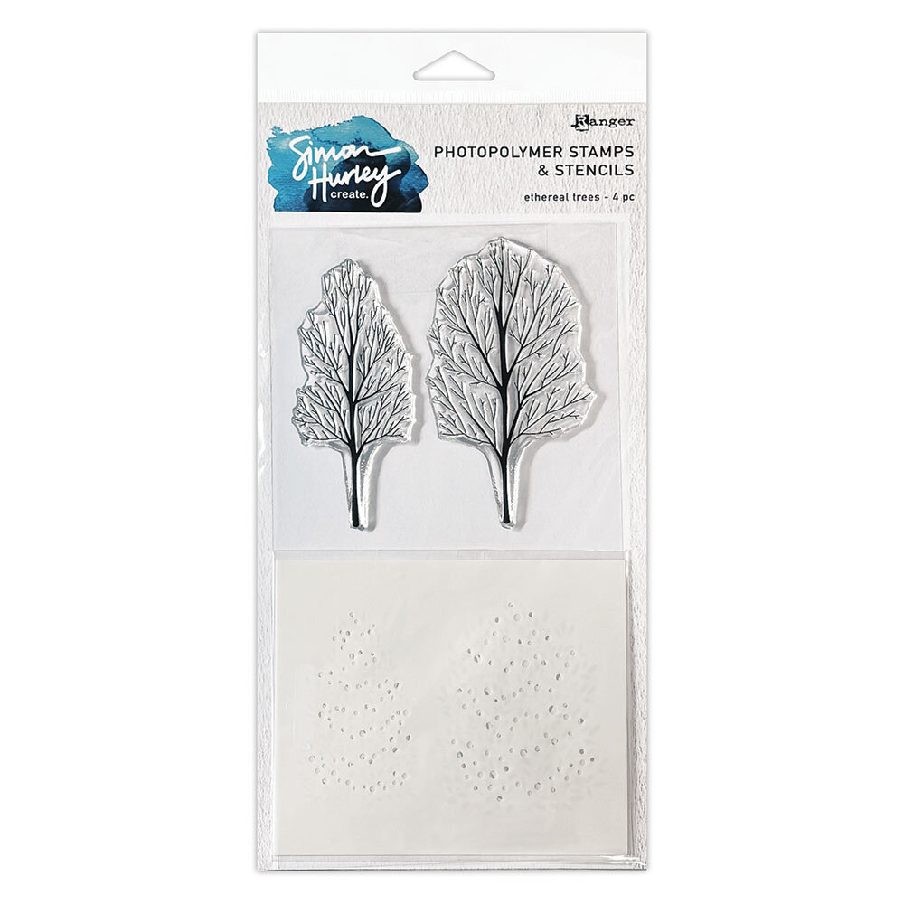 Simon Hurley create. Stamp/Stencil Set Ethereal Trees (HUZ92261 ...