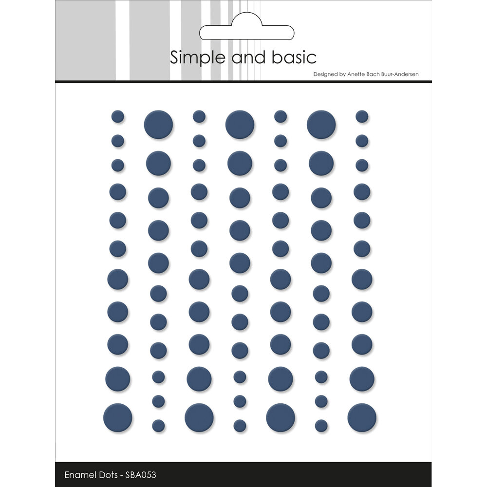 Matte Enamel Dots Navy (77pcs) (SBA053) - Craftlines B.V.