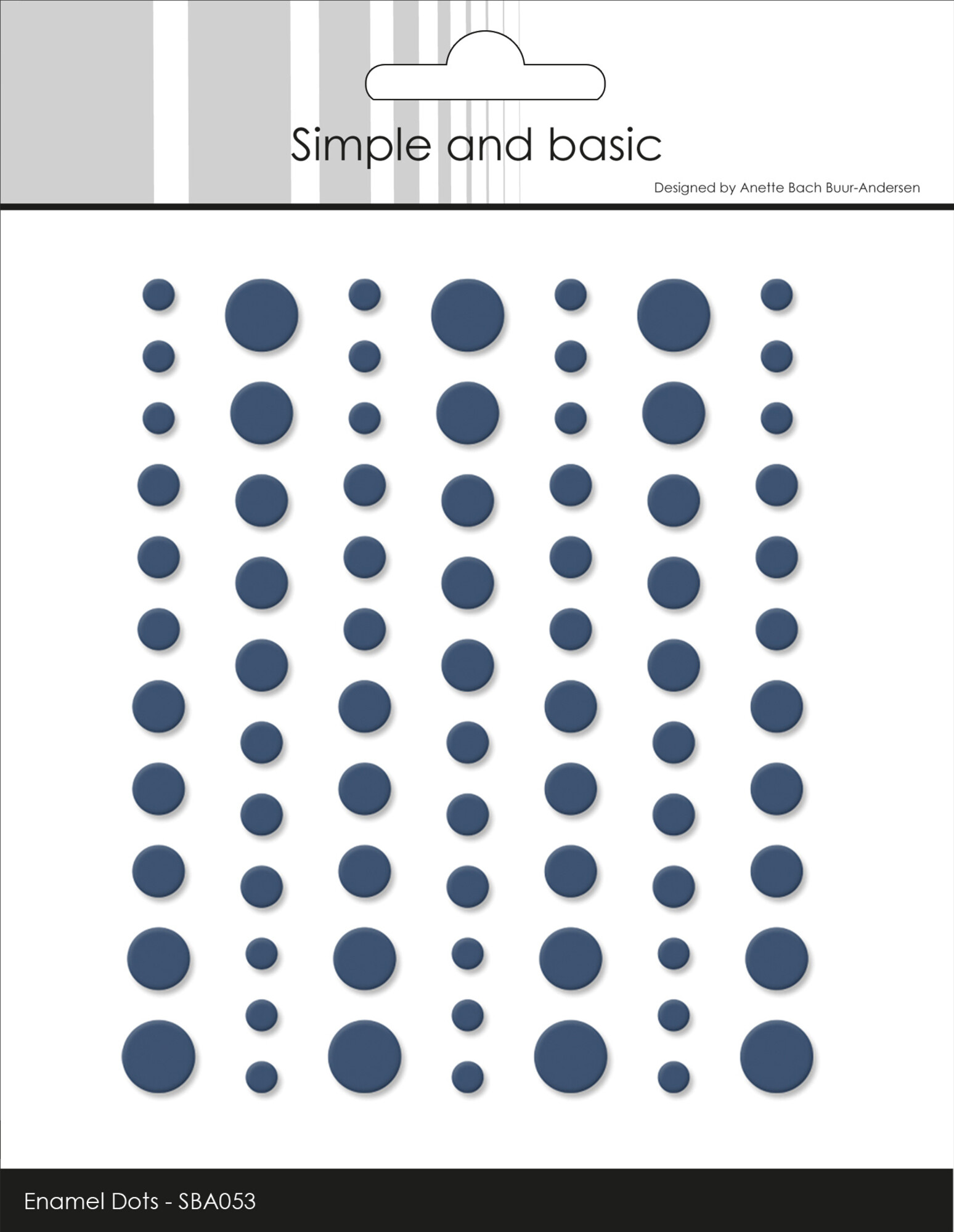 Matte Enamel Dots Navy (77pcs) (SBA053) - Craftlines B.V.