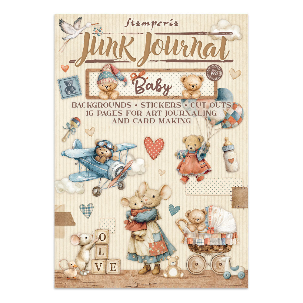 Baby Junk Journal Stickers, Backgrounds, Cut-Outs (SBJK12) - Craftlines ...