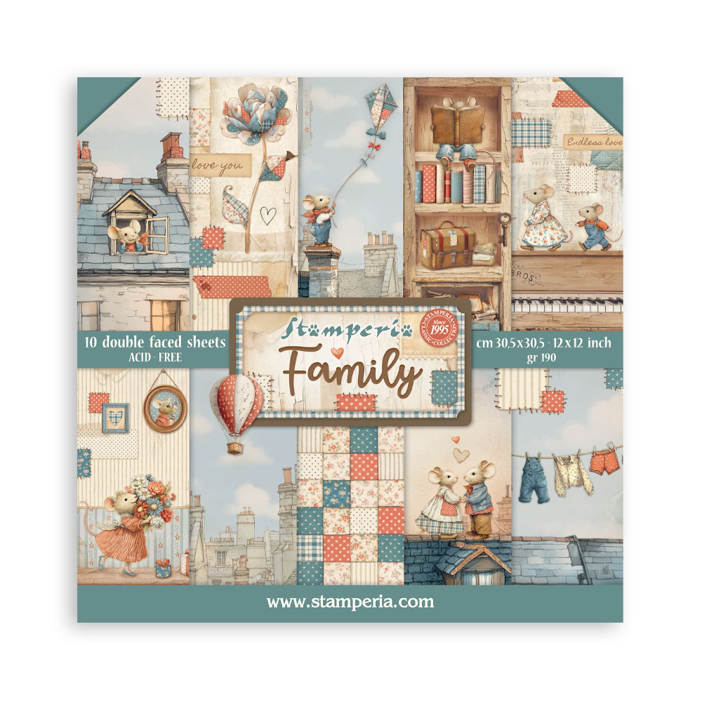 Family 12x12 Inch Paper Pack (SBBL181) - Craftlines B.V.