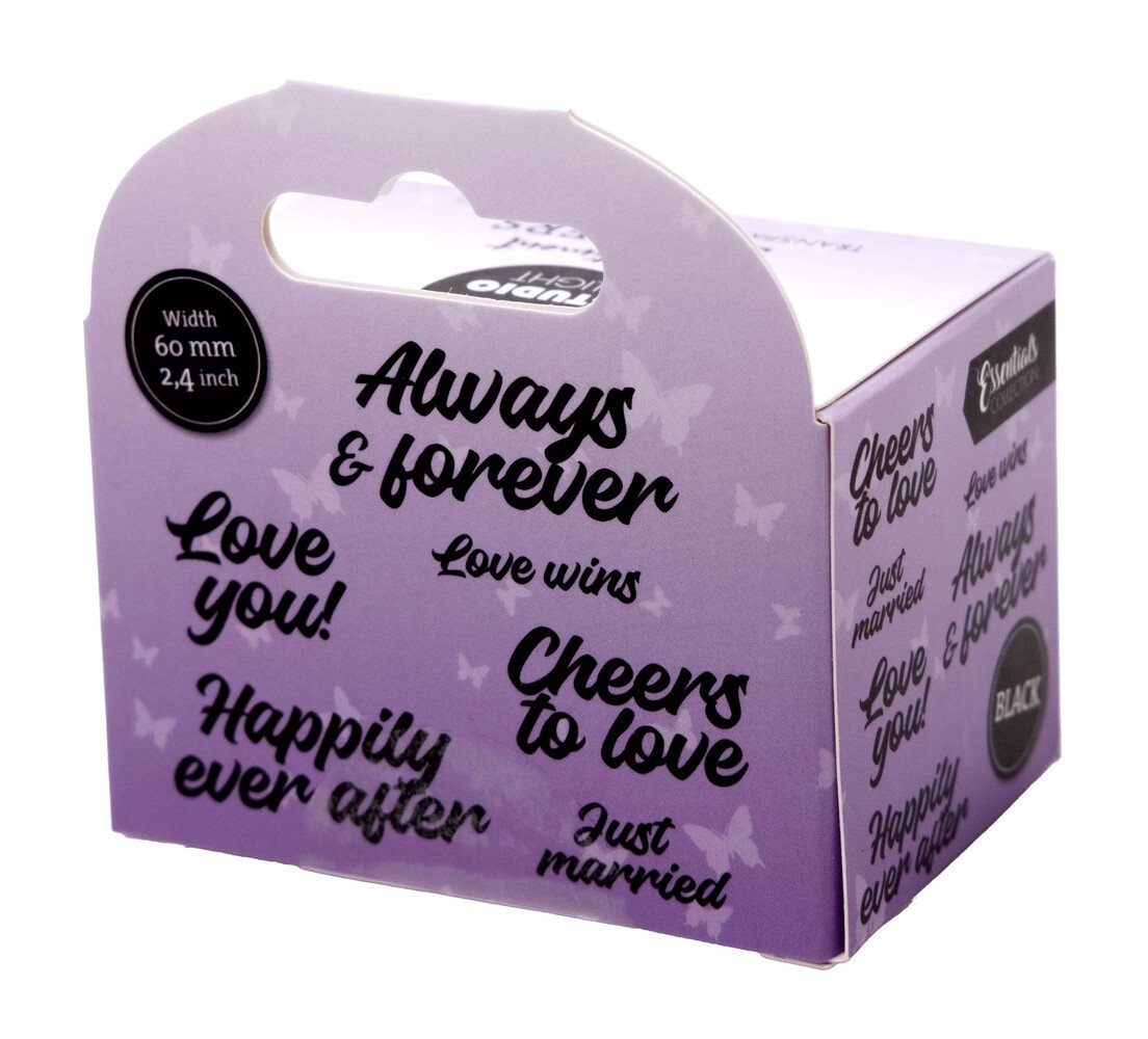 Happily Ever After Black Transparent Stickers on Roll (SL-ES-STIC60 ...