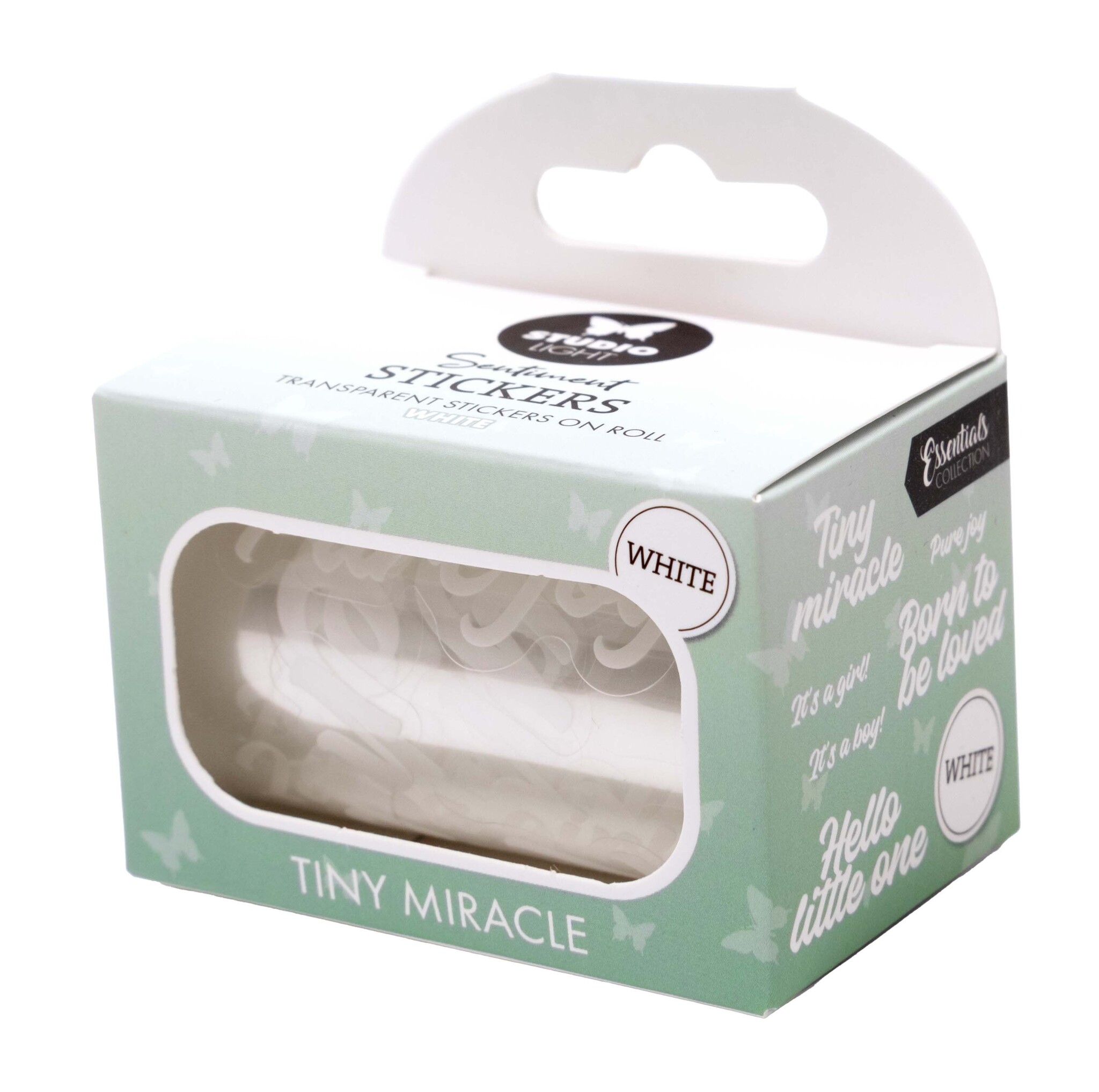 Tiny Miracle White Transparent Stickers on Roll (SL-ES-STIC68 ...