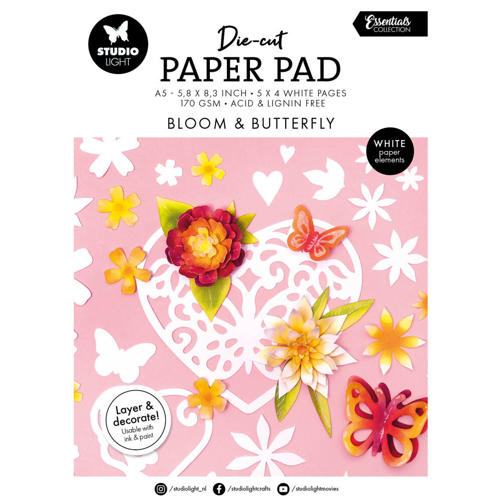 Bloom & Butterfly Die-cut Designer Paper Pad (SL-ES-DCPP414 ...
