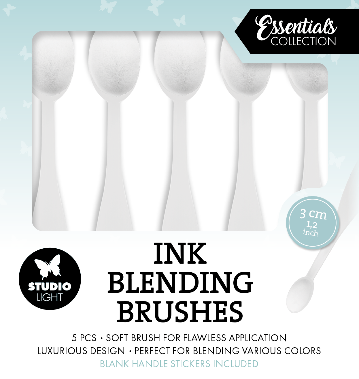 Ink Blending Brushes Soft 3cm (5pcs) (SL-ES-BBRU19) - Craftlines B.V.