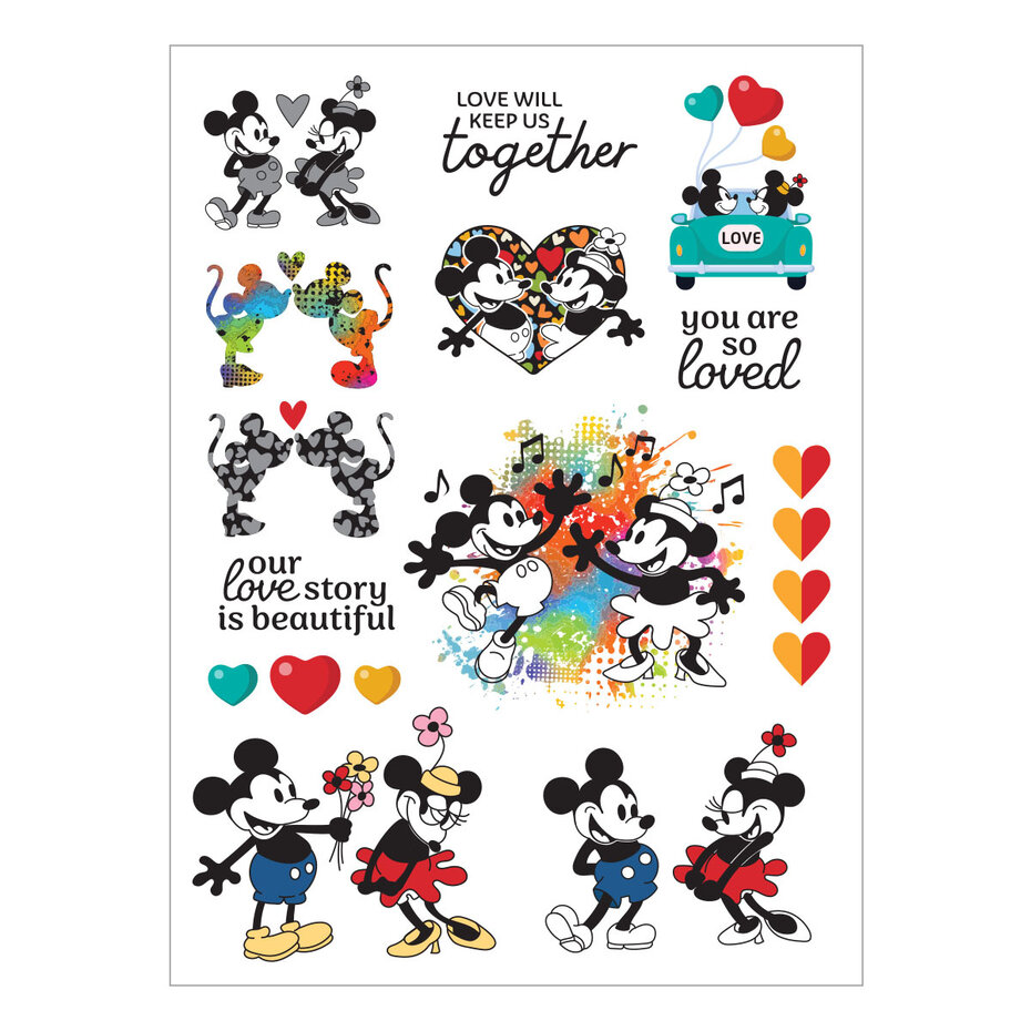 Classic Mouse Love Rub-Ons (SCSR-011) - Craftlines B.V.