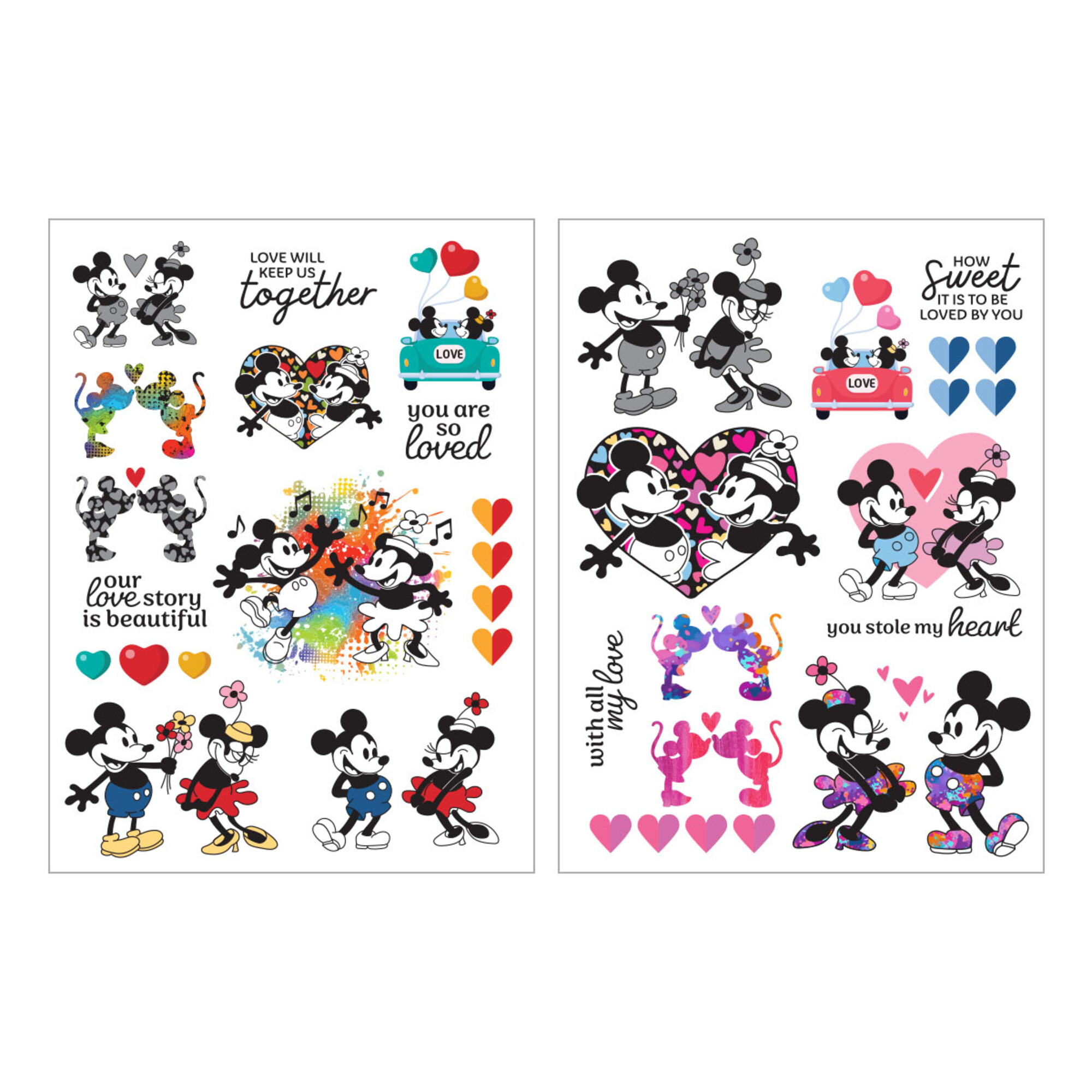 Classic Mouse Love Rub-Ons (SCSR-011) - Craftlines B.V.
