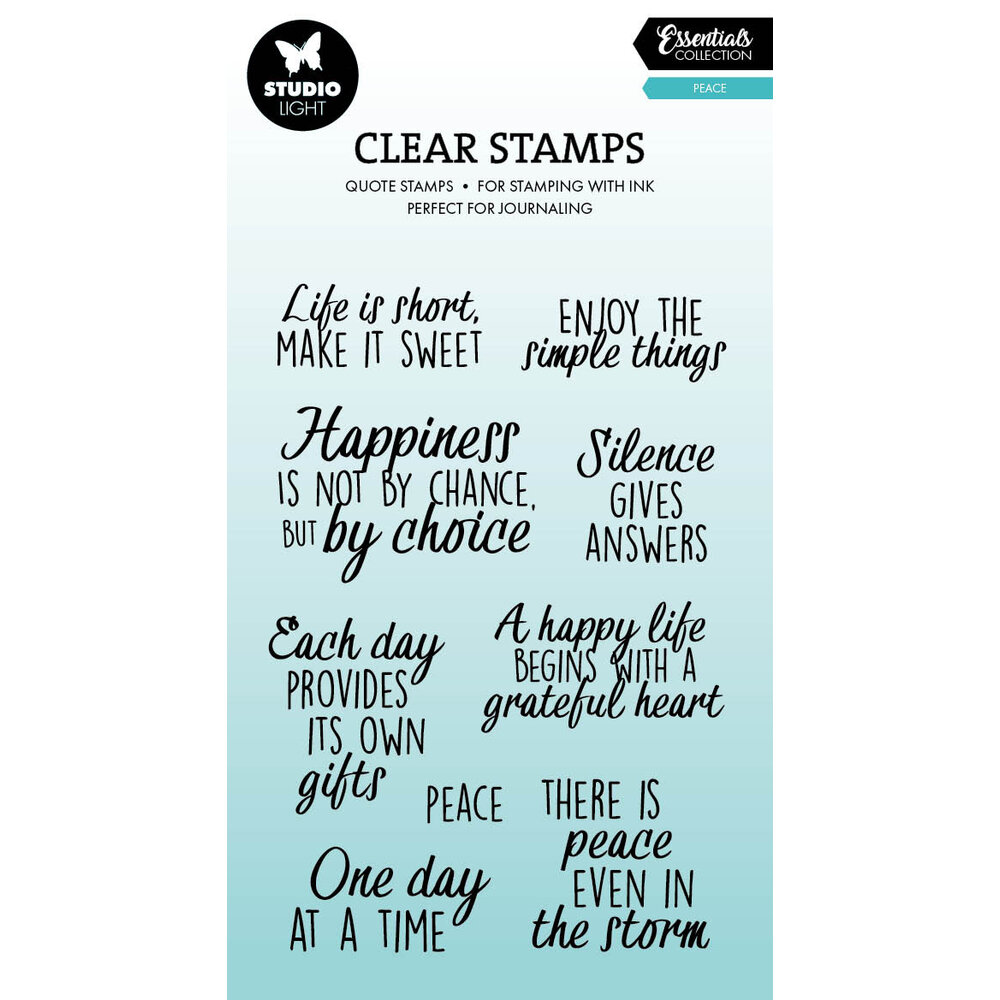 Quotes Peace Essentials Clear Stamps (SL-ES-STAMP927) - Craftlines B.V.