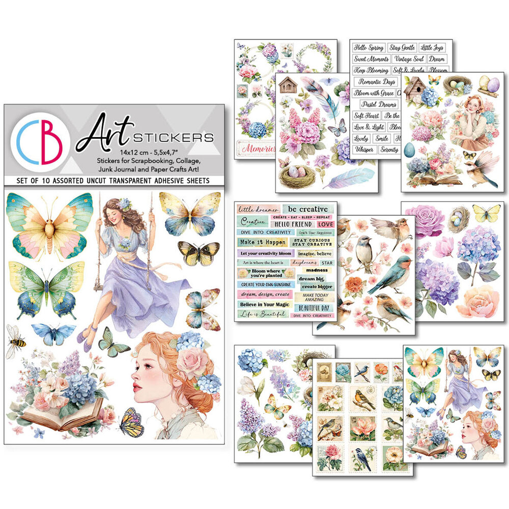 Daydreams Mixed Media Stickers (10pcs) (MB006) - Craftlines B.V.