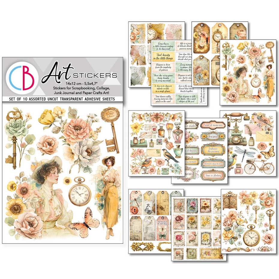 Reminder Mixed Media Stickers (10pcs) (MB008) - Craftlines B.V.