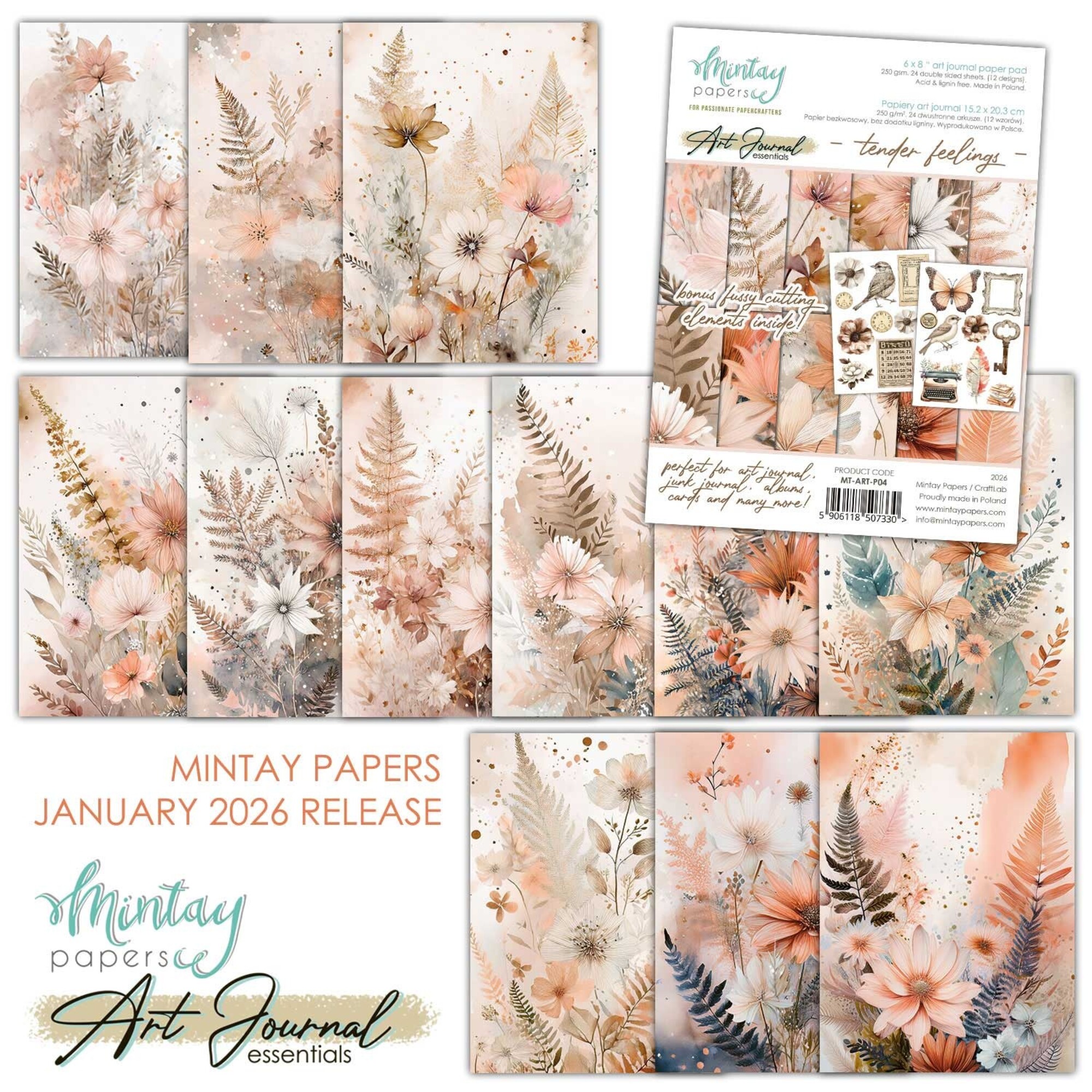 Art Journal Paper Pad 6x8 Inch Tender Feelings (MT-ART-P04 ...