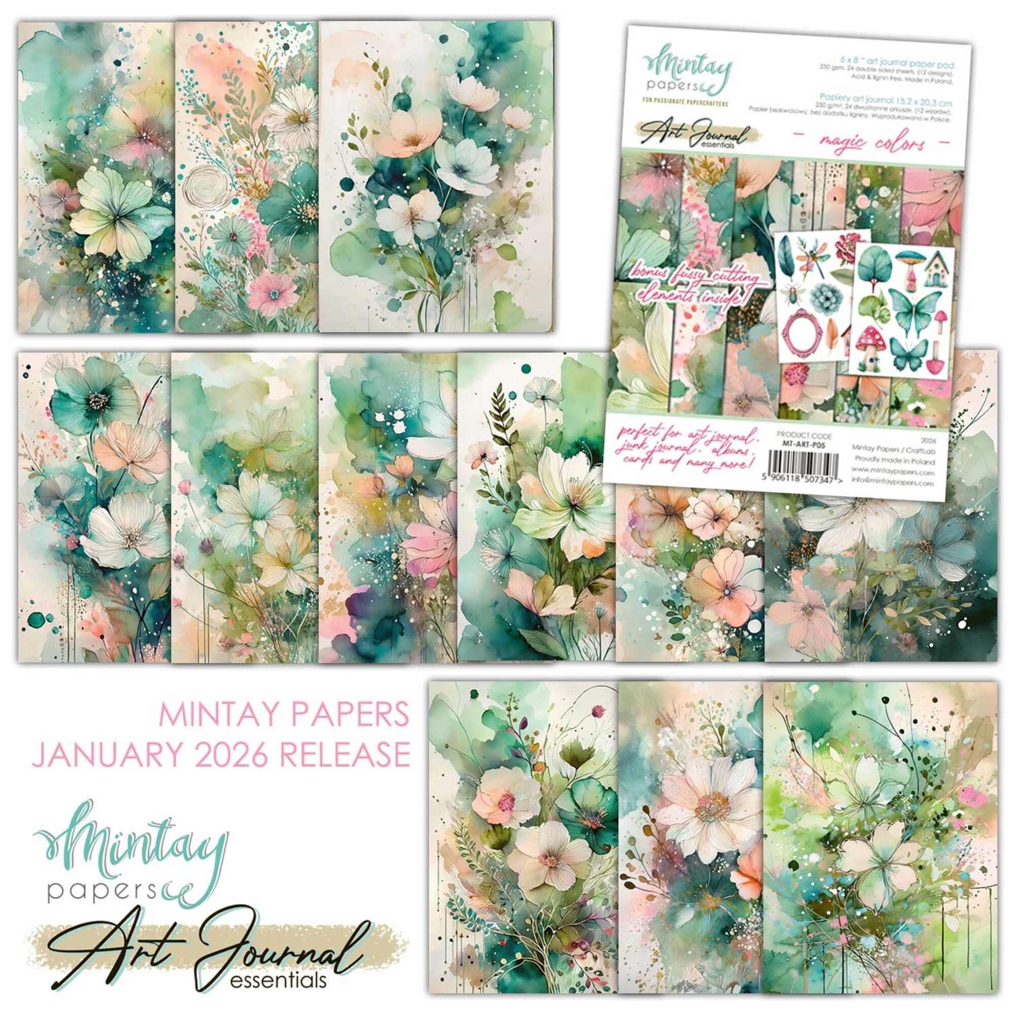Art Journal Paper Pad 6x8 Inch Magic Colors (MT-ART-P05) - Craftlines B.V.