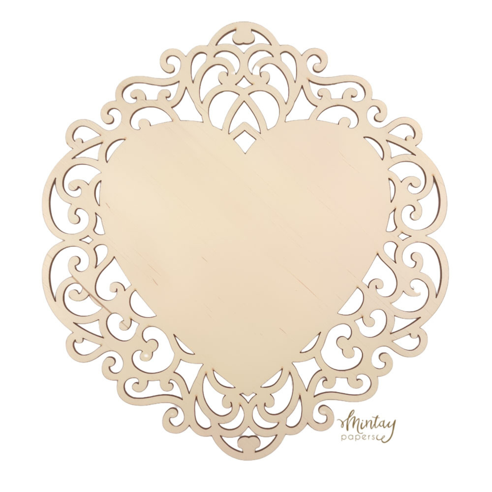 Woodies Decor Heart Plaque (MT-WD2-07) - Craftlines B.V.