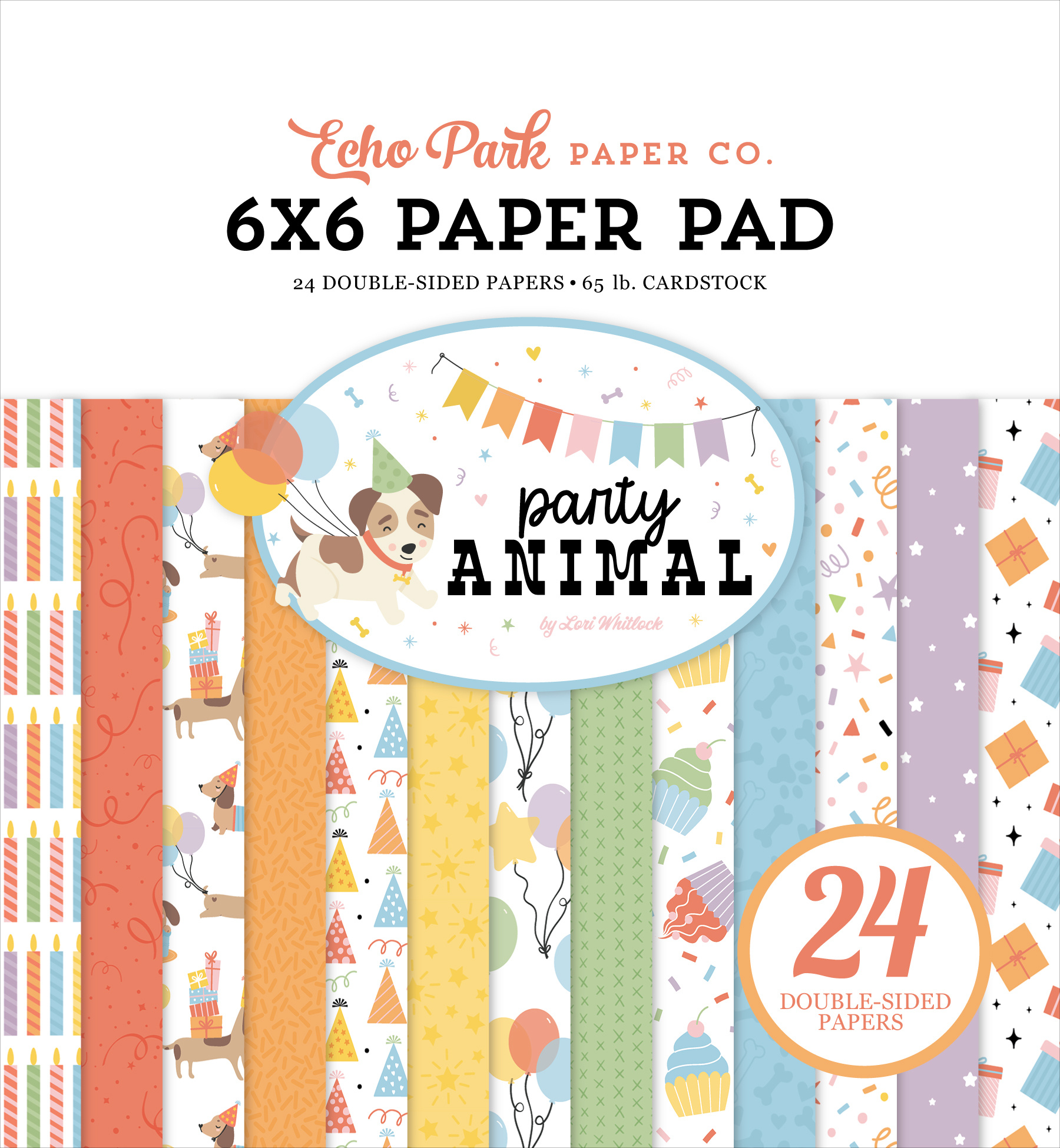 Party Animal 6x6 Inch Paper Pad (PA480023) - Craftlines B.V.