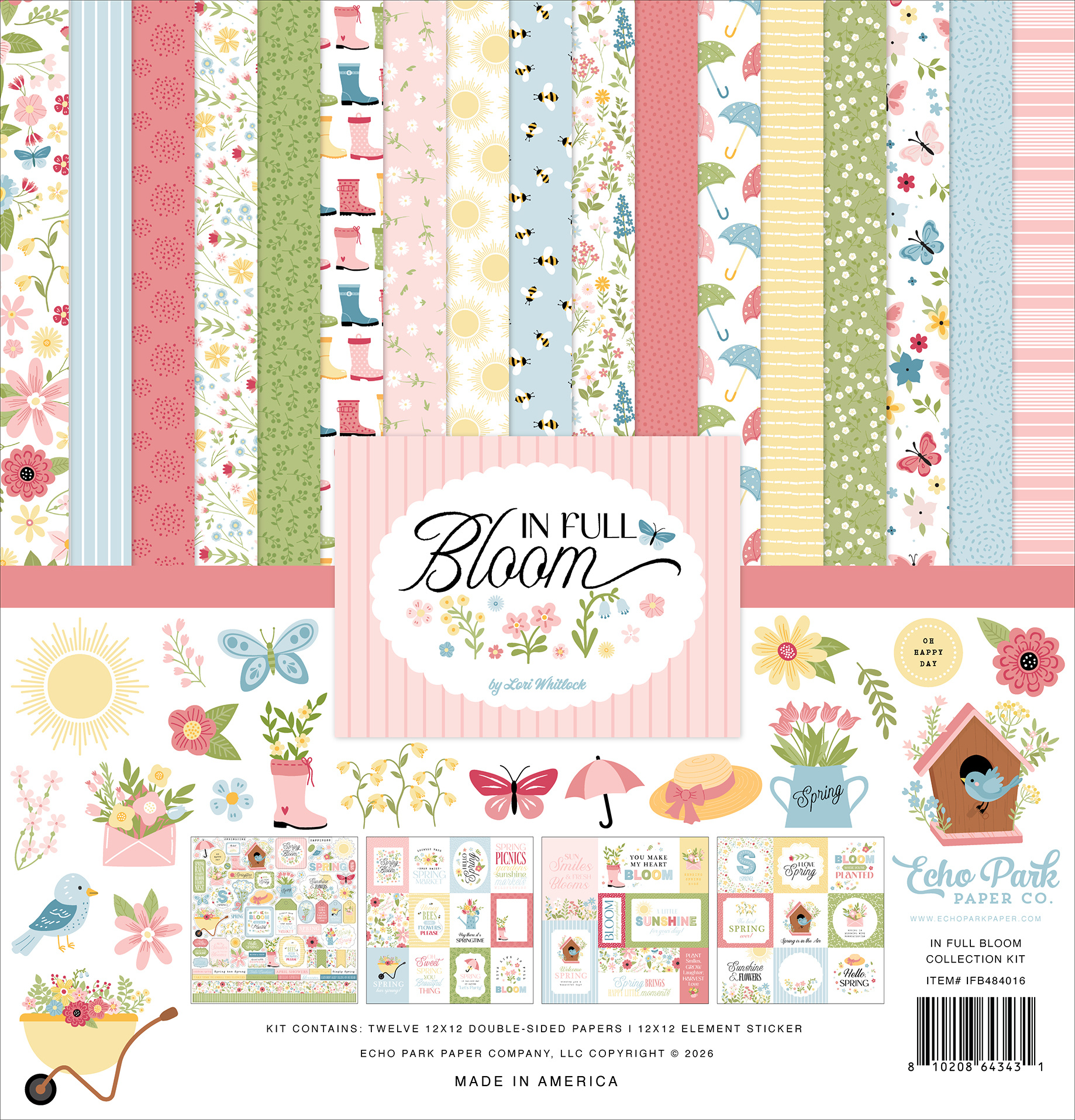 In Full Bloom 12x12 Inch Collection Kit (IFB484016) - Craftlines B.V.