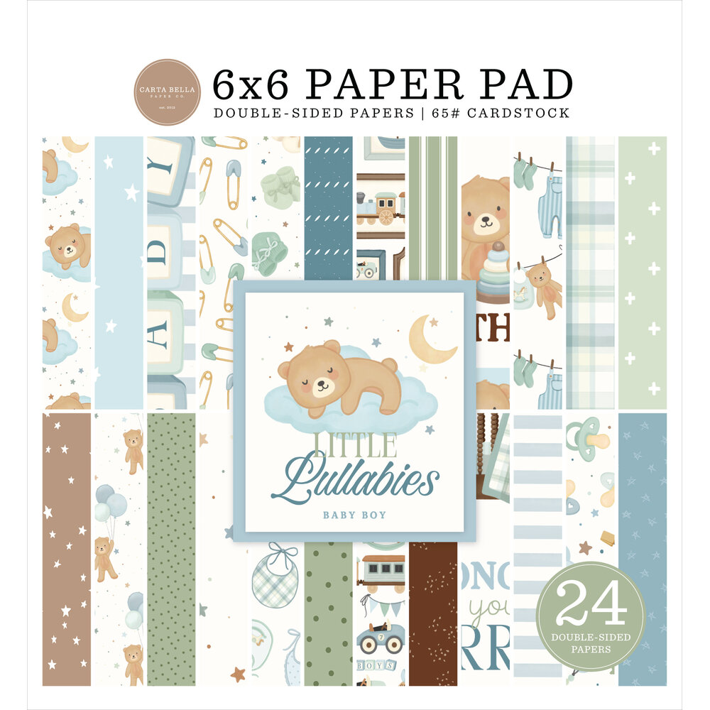 Little Lullabies Baby Boy 6x6 Inch Paper Pad (CBLUB485023) - Craftlines ...