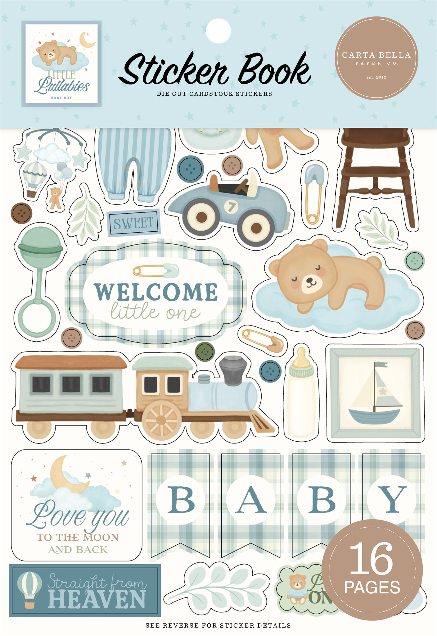 Little Lullabies Baby Boy Sticker Book (CBLUB485029) - Craftlines B.V.