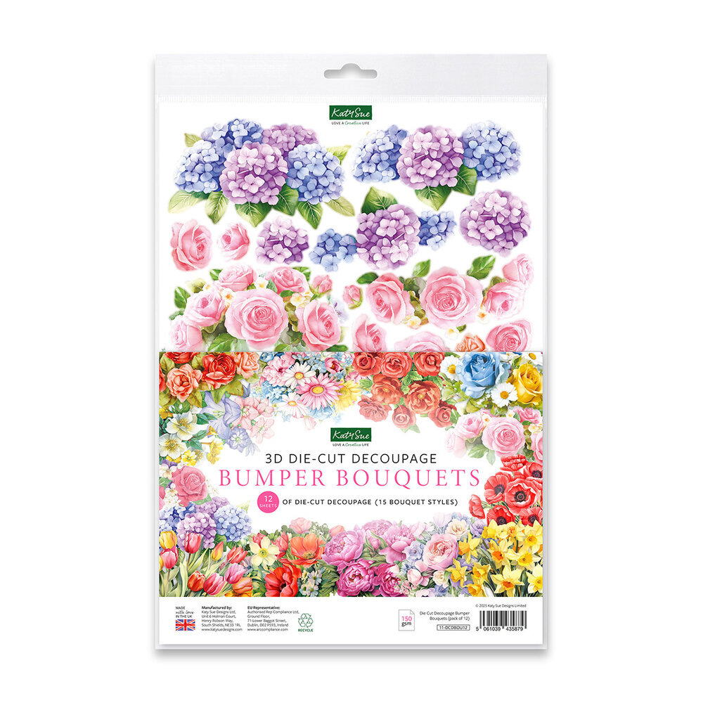 Bumper Bouquets 3D Die-Cut Decoupage (12pcs) (11-DCDBOU12) - Craftlines ...