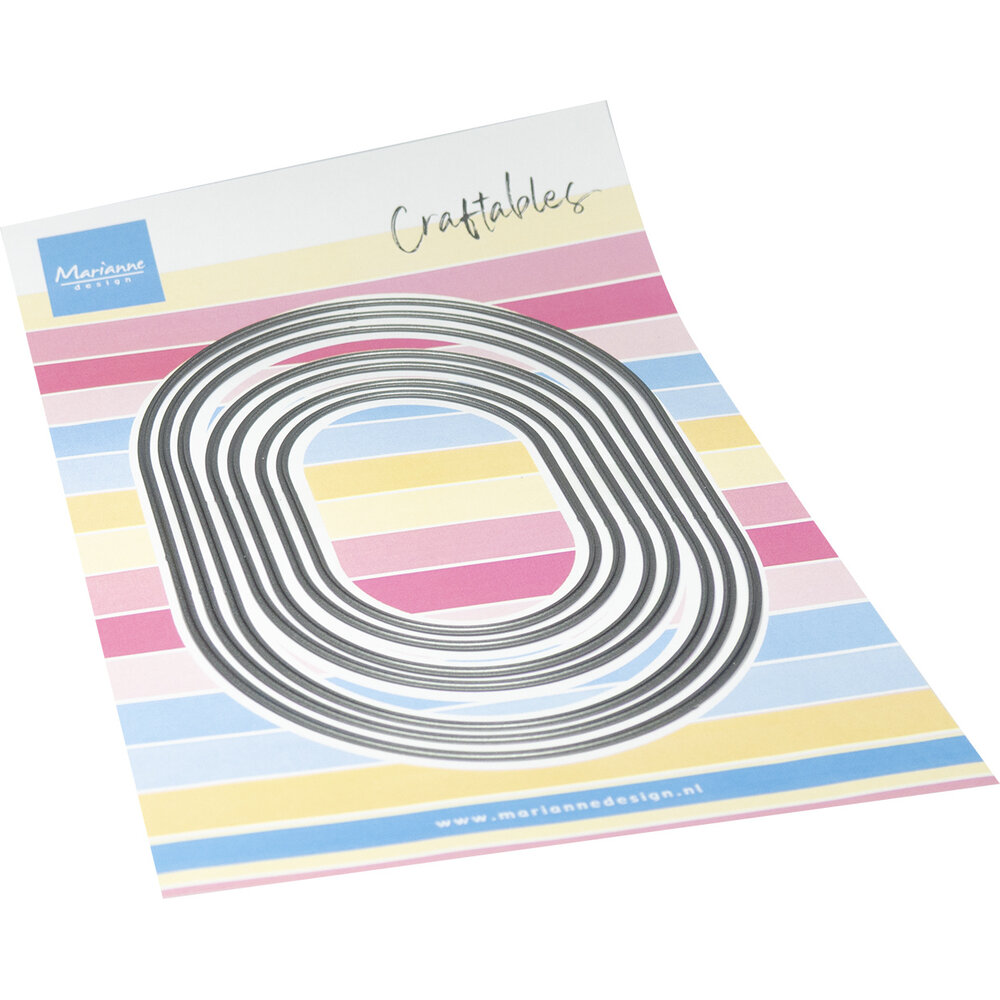 Craftables Basic Dies Oval Rectangle (CR1721) - Craftlines B.V.