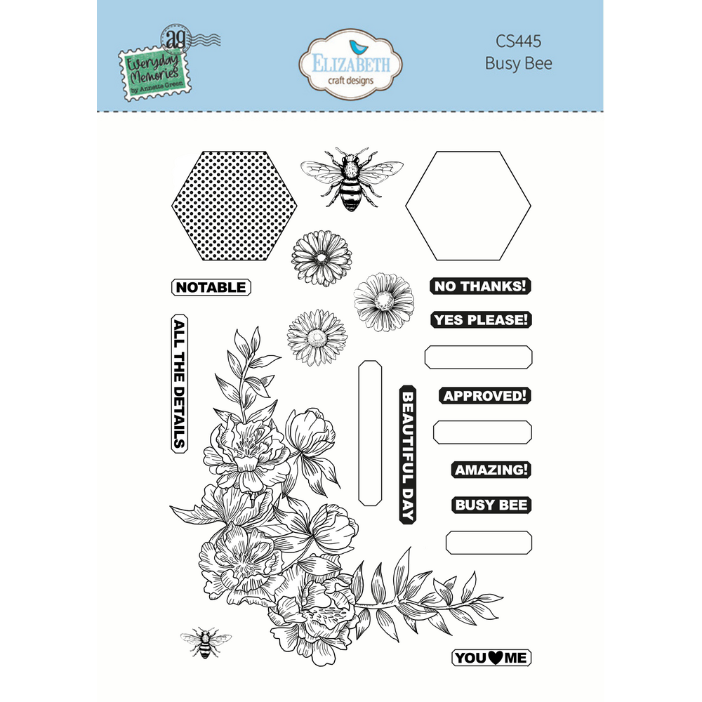 Delightful Discovery Stamps Busy Bee (CS445) - Craftlines B.V.
