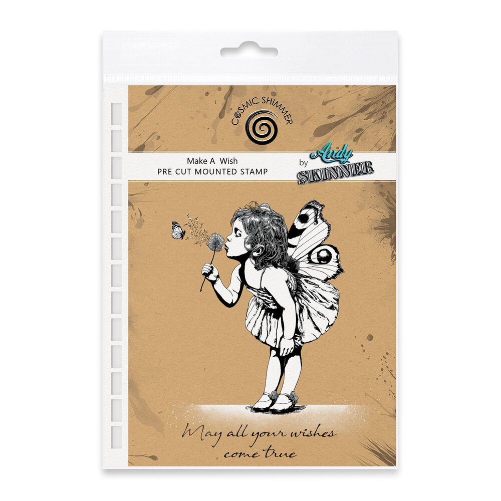 Andy Skinner Pre Cut Rubber Stamp Make a Wish (07-0080-AS) - Craftlines ...
