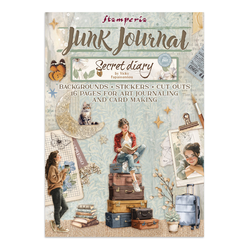 Secret Diary Junk Journal Stickers, Backgrounds, Cut-Outs (SBJK15 ...