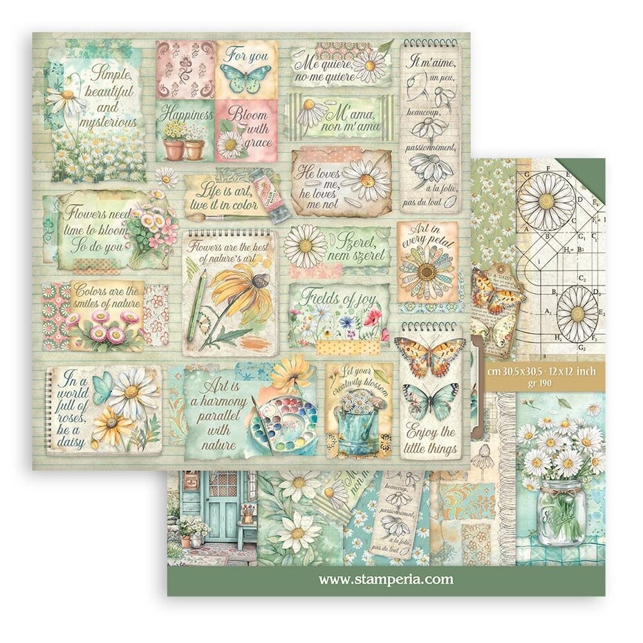 Daisy Art 12x12 Inch Paper Pack (SBBL182) - Craftlines B.V.