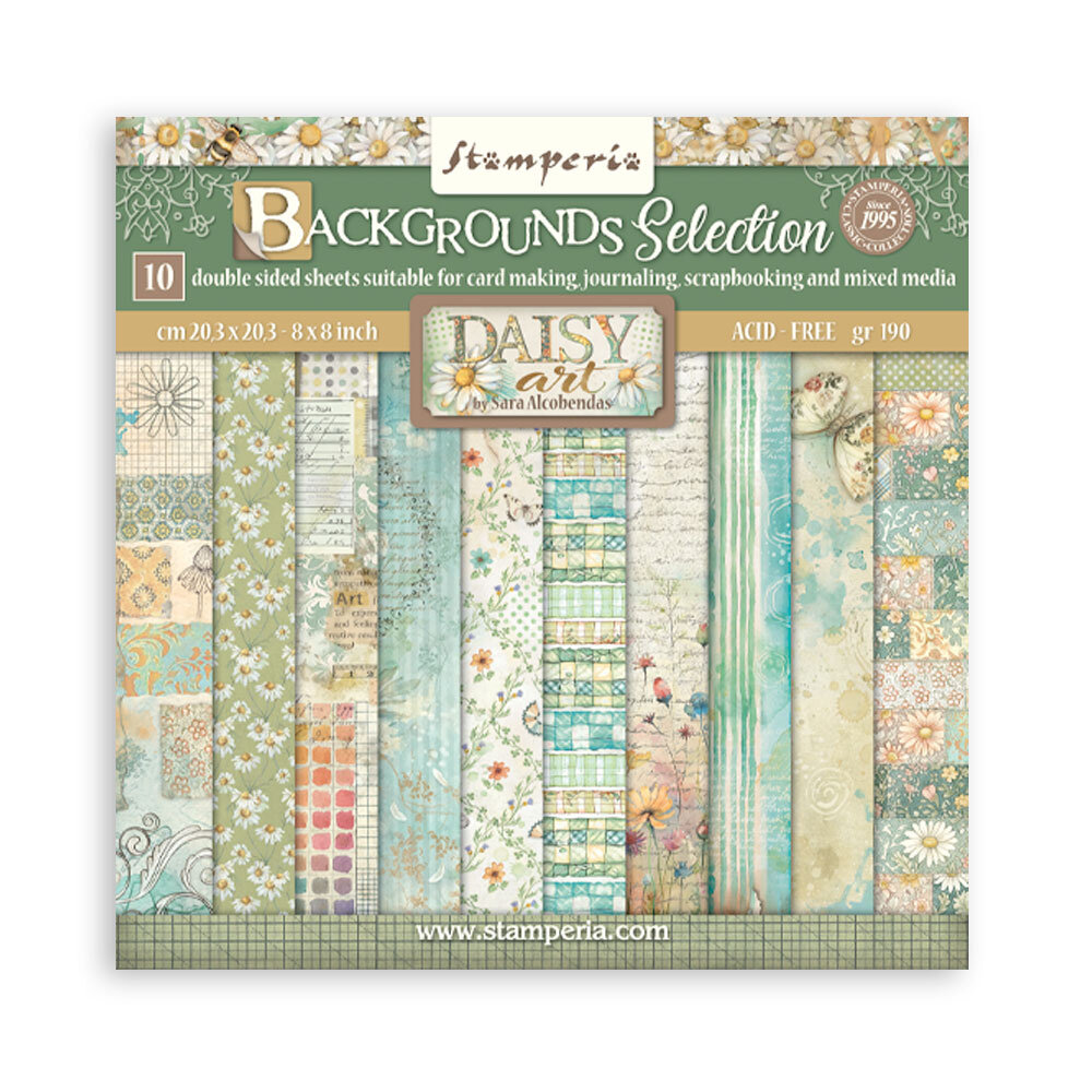 Daisy Art 8x8 Inch Paper Pack Maxi Background Selection (SBBS139 ...