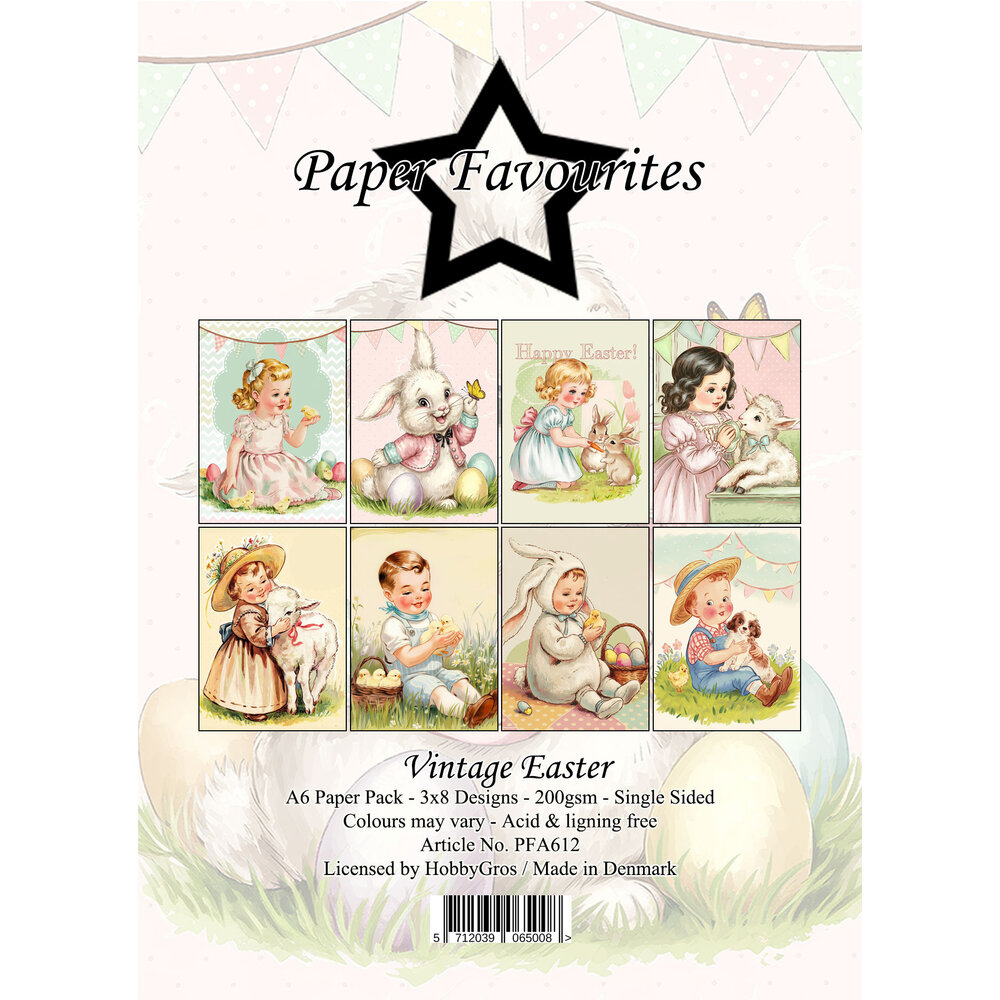 Vintage Easter A6 Paper Pack (PFA612) - Craftlines B.V.
