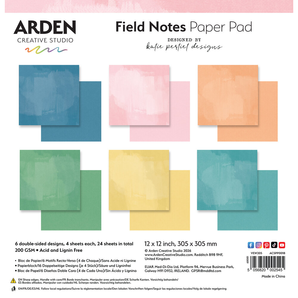 Field Notes Solids 12x12 Inch Paper Pad (ACSPP0018) - Craftlines B.V.