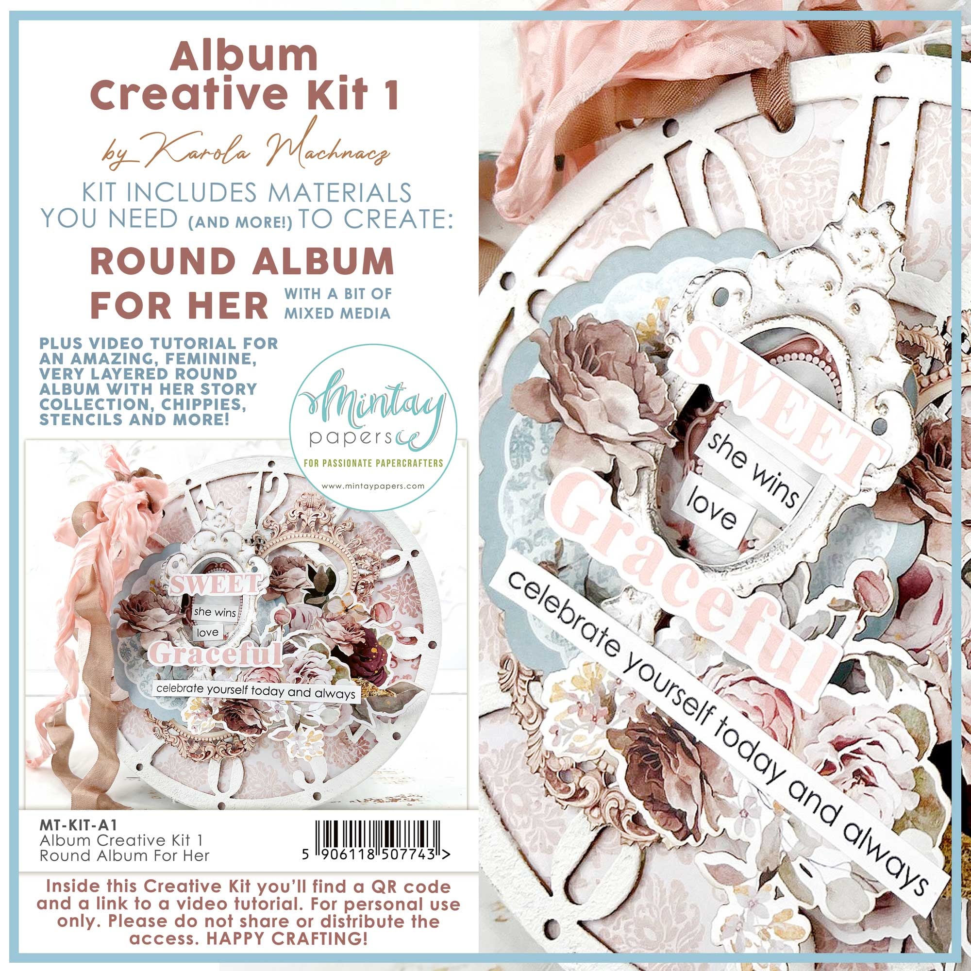 Creative Kit 1 Album Round Album For Her (MT-KIT-A1) - Craftlines B.V.