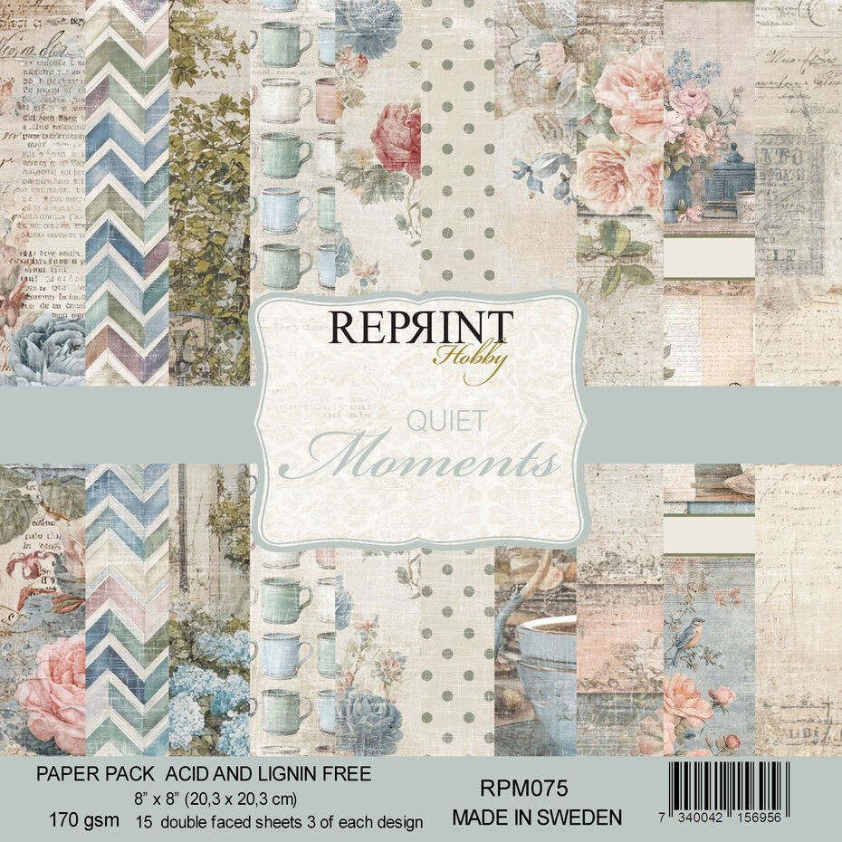 Quiet Moments 8x8 Inch Paper Pack (RPM075) - Craftlines B.V.