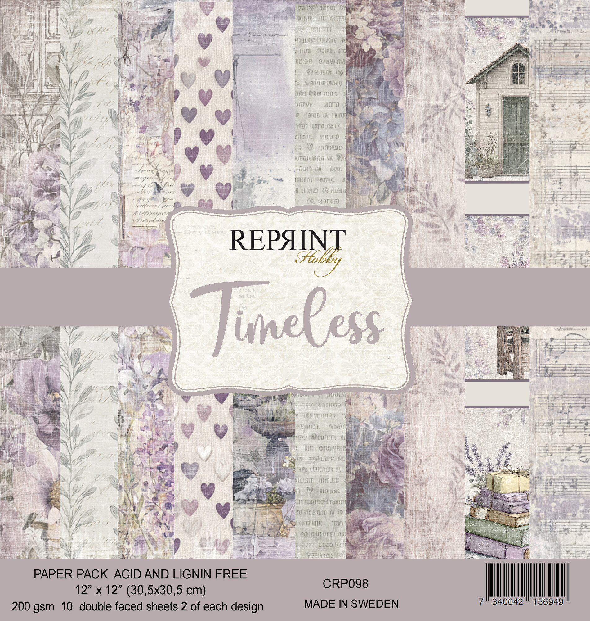 Timeless 12x12 Inch Paper Pack (CRP098) - Craftlines B.V.