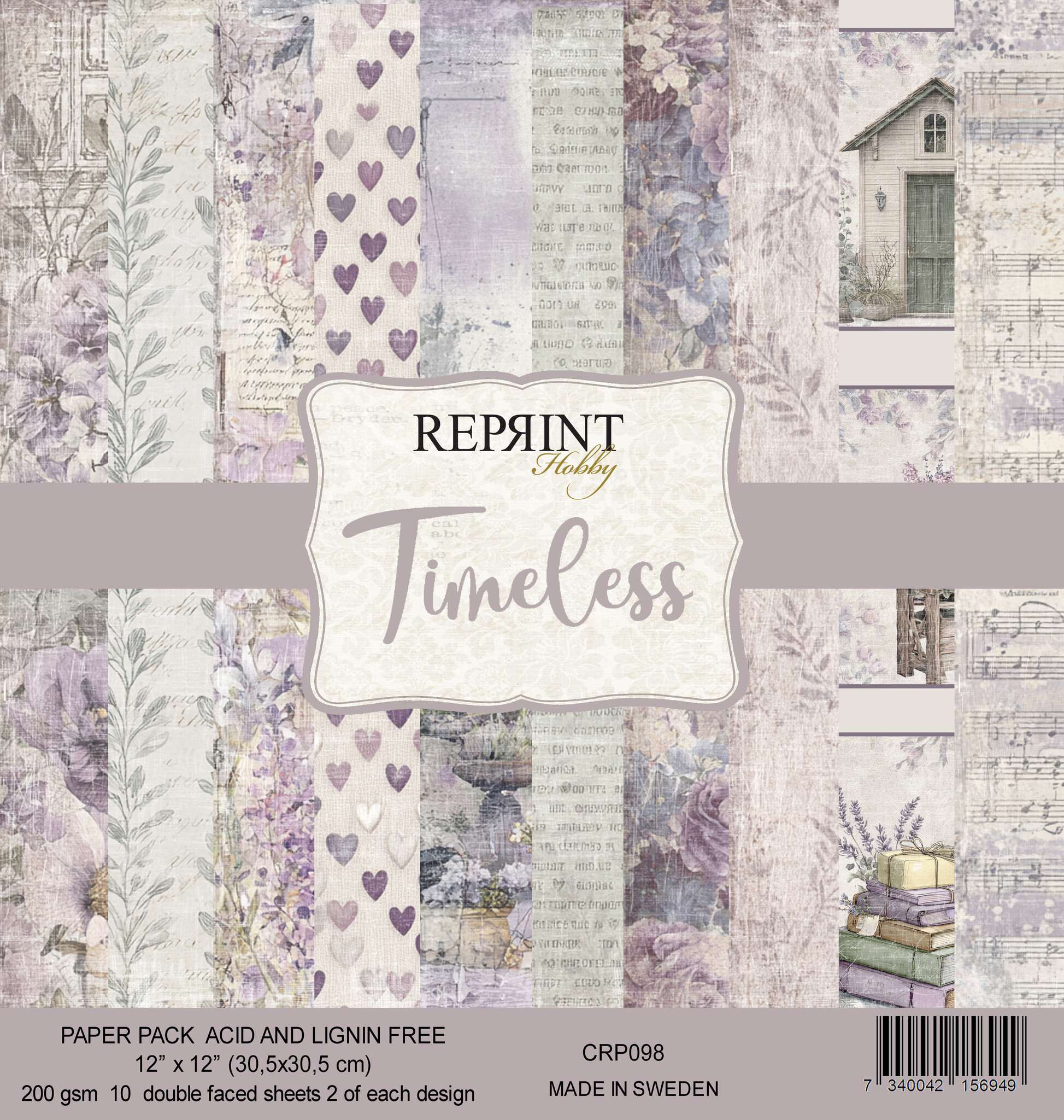 Timeless 12x12 Inch Paper Pack (CRP098) - Craftlines B.V.
