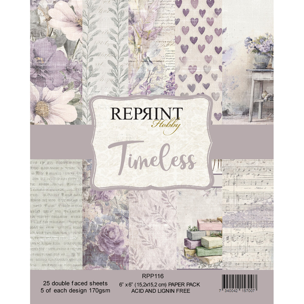 Timeless 6x6 Inch Paper Pack (RPP116) - Craftlines B.V.